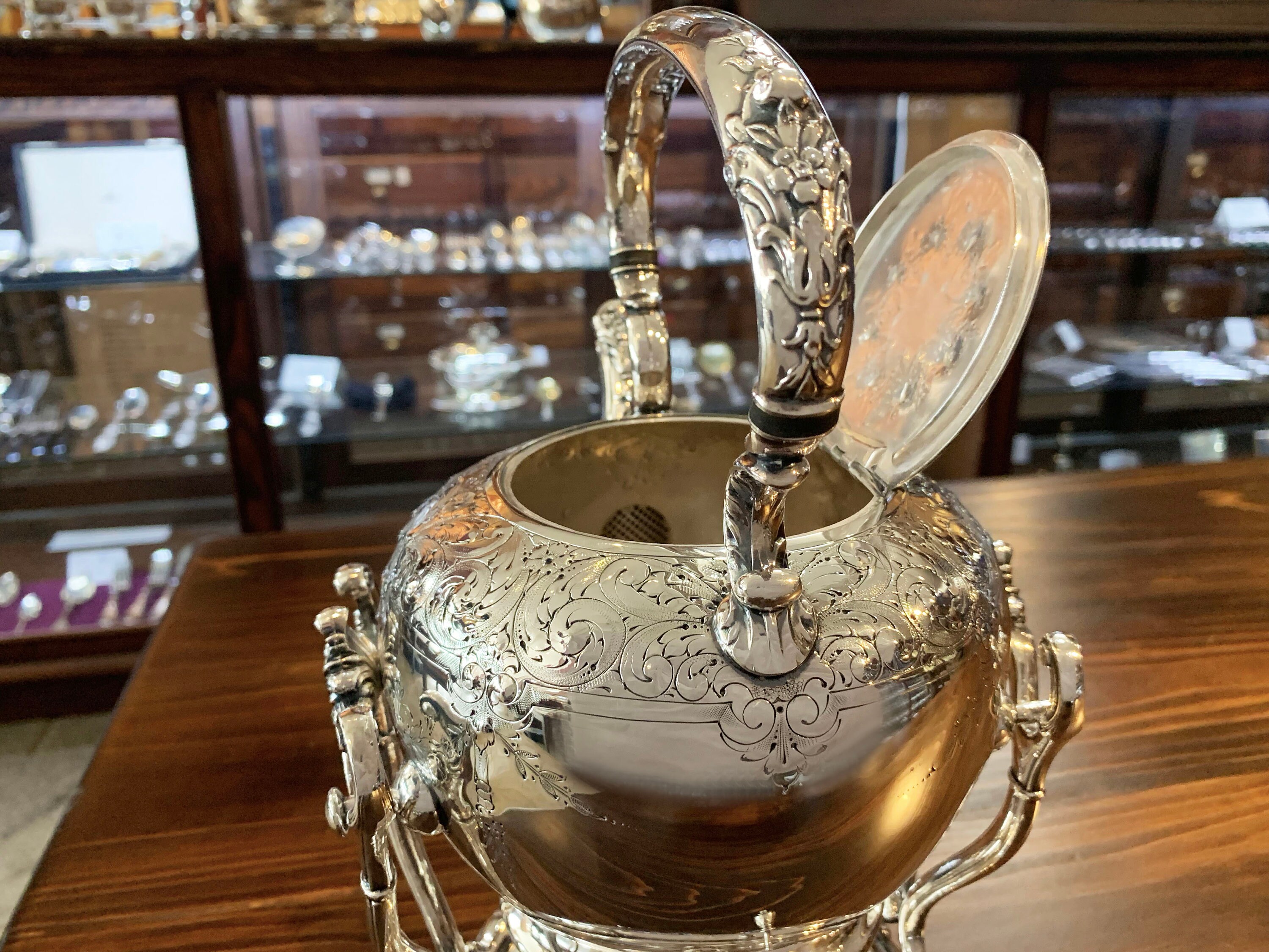 Silverplate Hot Water Kettle by Barbour Silver Co.