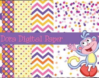 Dora Digital Paper - Etsy