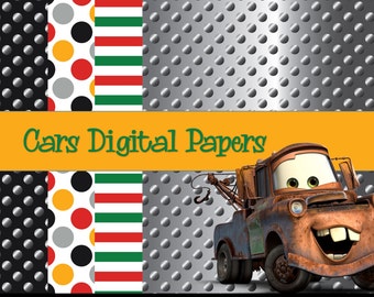 Cars Digital Paper | Etsy