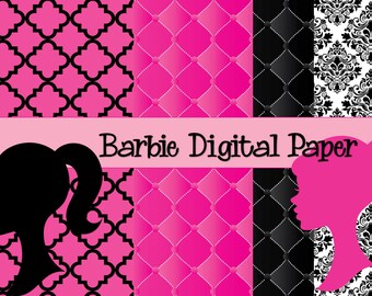 Barbie Digital Paper - Etsy UK