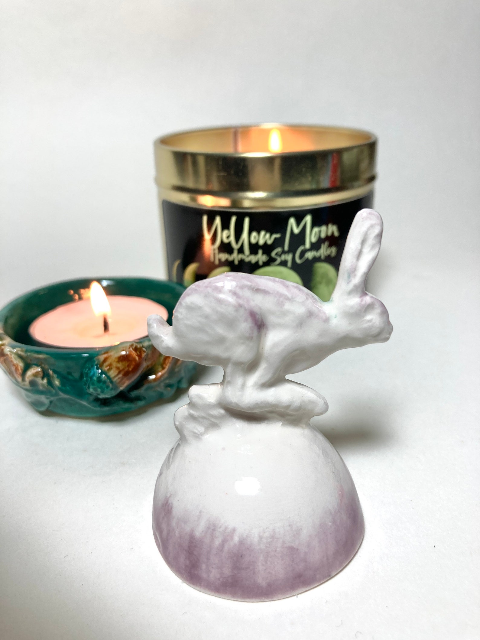 Ceramic Hare Candle Snuffer - Etsy UK
