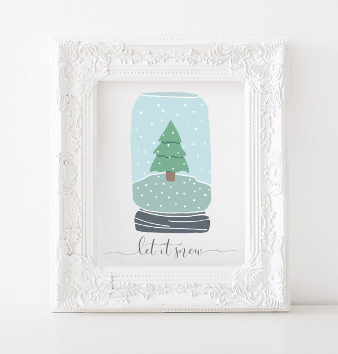 Let It Snow Christmas Printable Christmas Print Holiday - Etsy