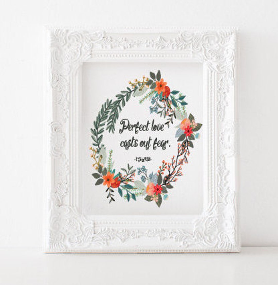 Perfect Love Casts Out Fear Print 1 John 4:18 Printable - Etsy