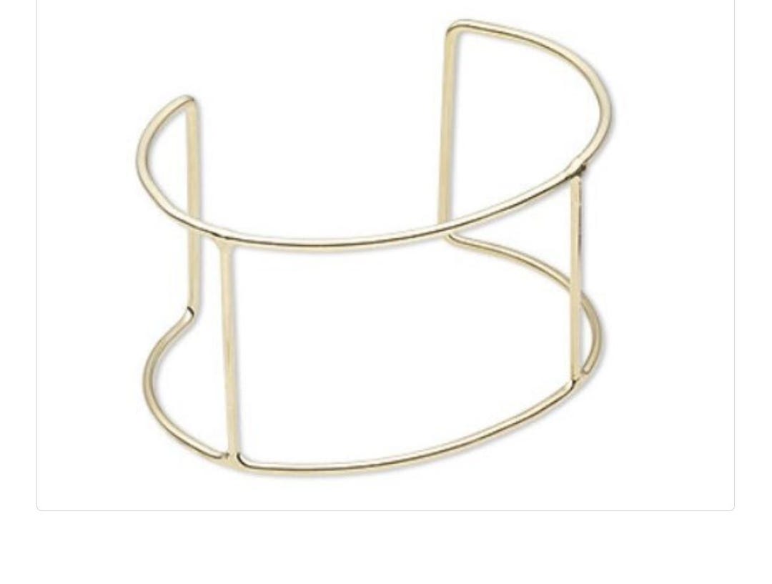 Cuff Making KIT - Either Gold or Silver Tone Cuff Bracelet Frame + Wire ...