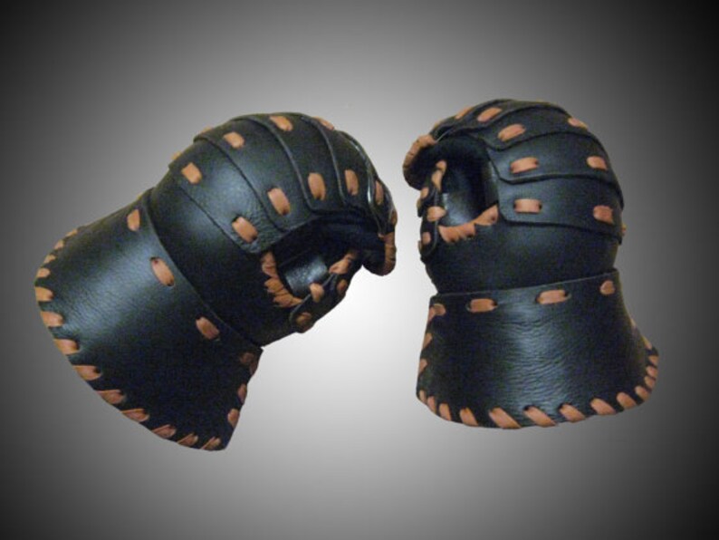 Metall&leather Gauntlets PAIR - Etsy