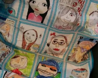 Portrait quilt | Etsy