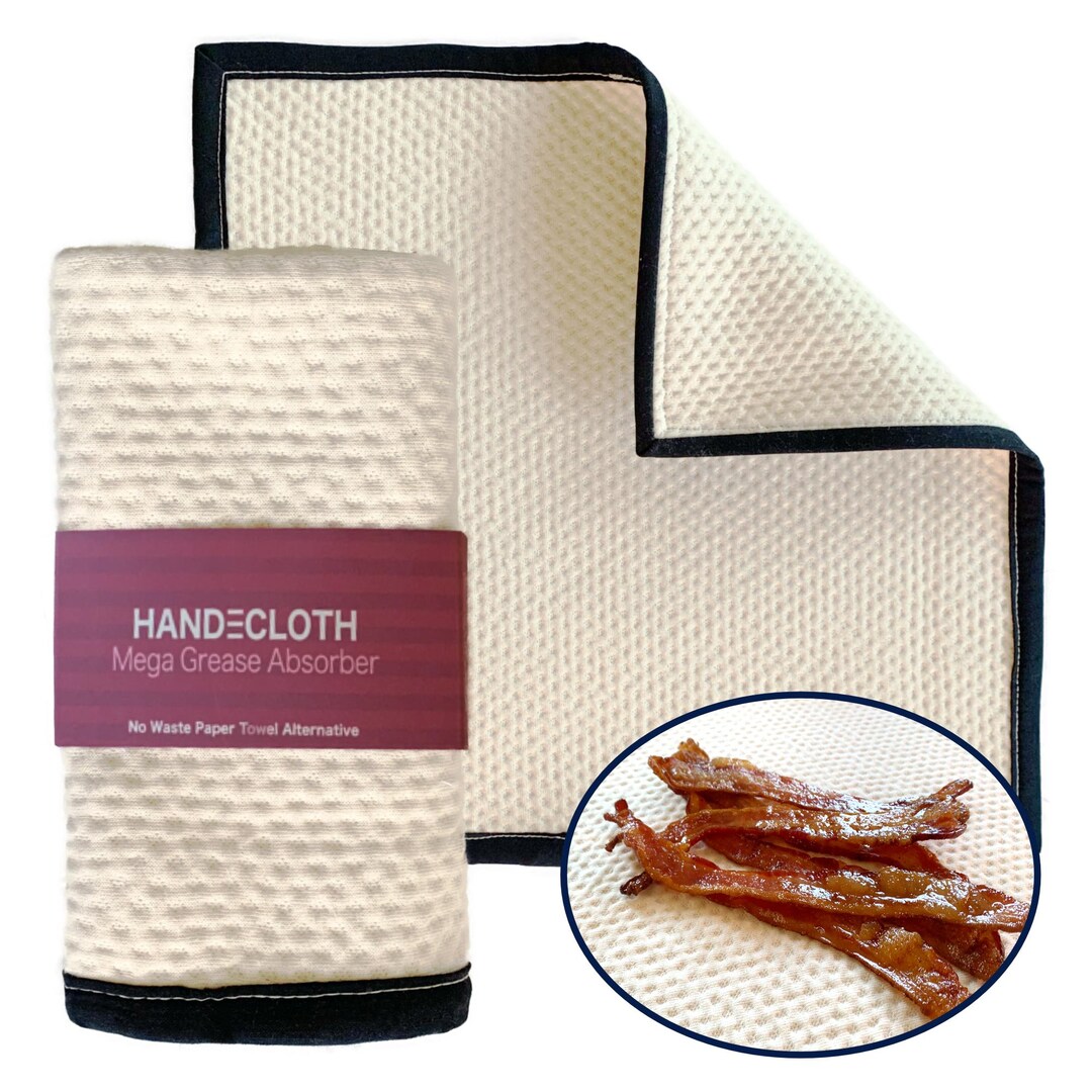 Bacon Grease Absorber, Organic Cotton Cloth, Reusable Sponge Towel ...