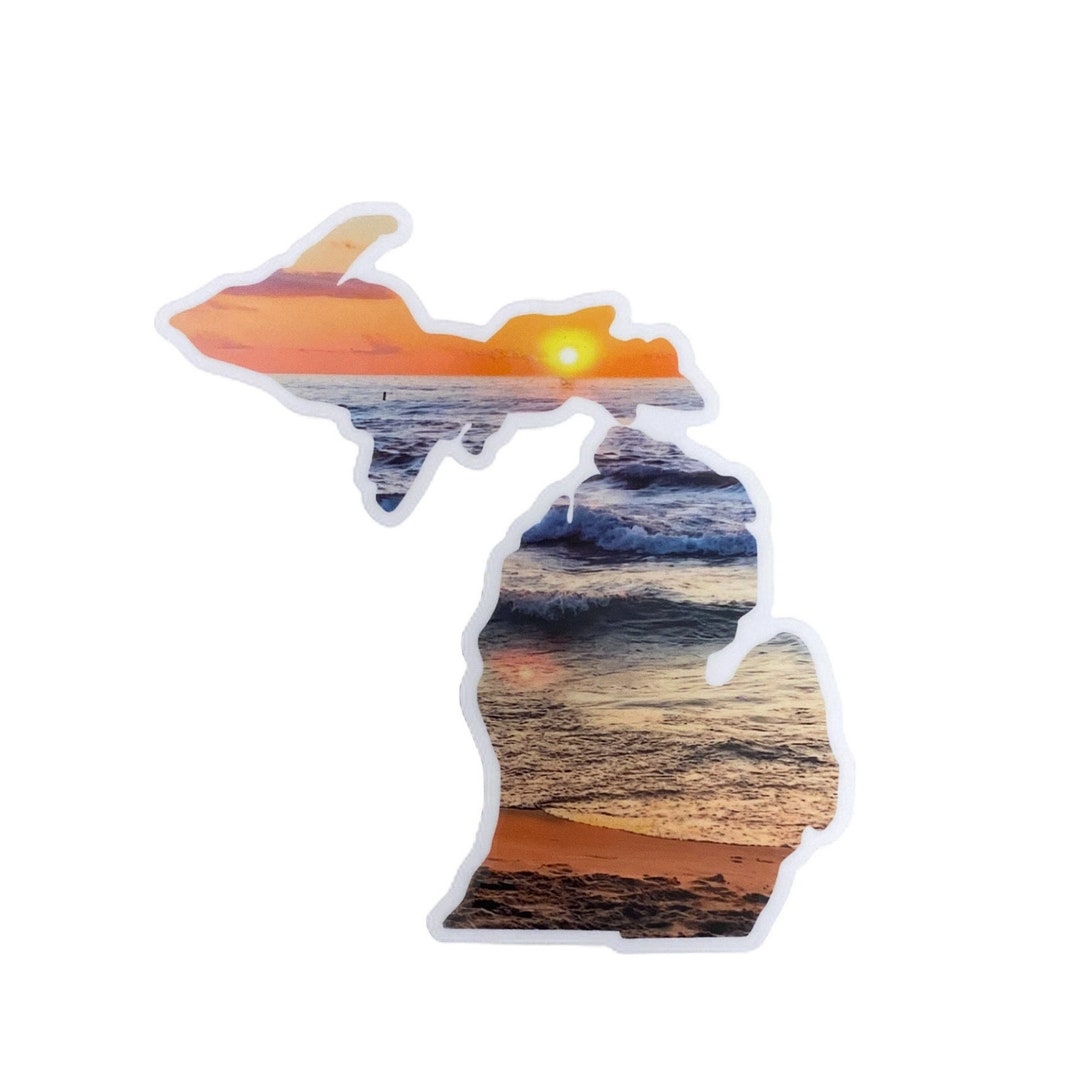 Michigan Sunset Decal - Etsy