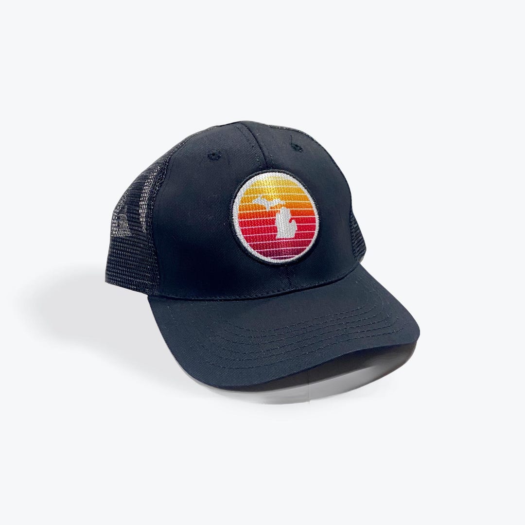 Michigan Circle Patch Snapback Hat- Michigan Great Lakes Hat- Michigan ...