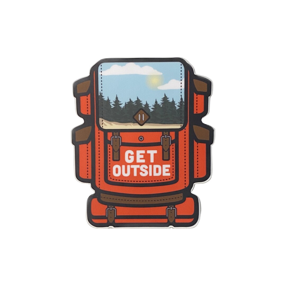 Get Outside Backpack - Printed Decal - Etsy