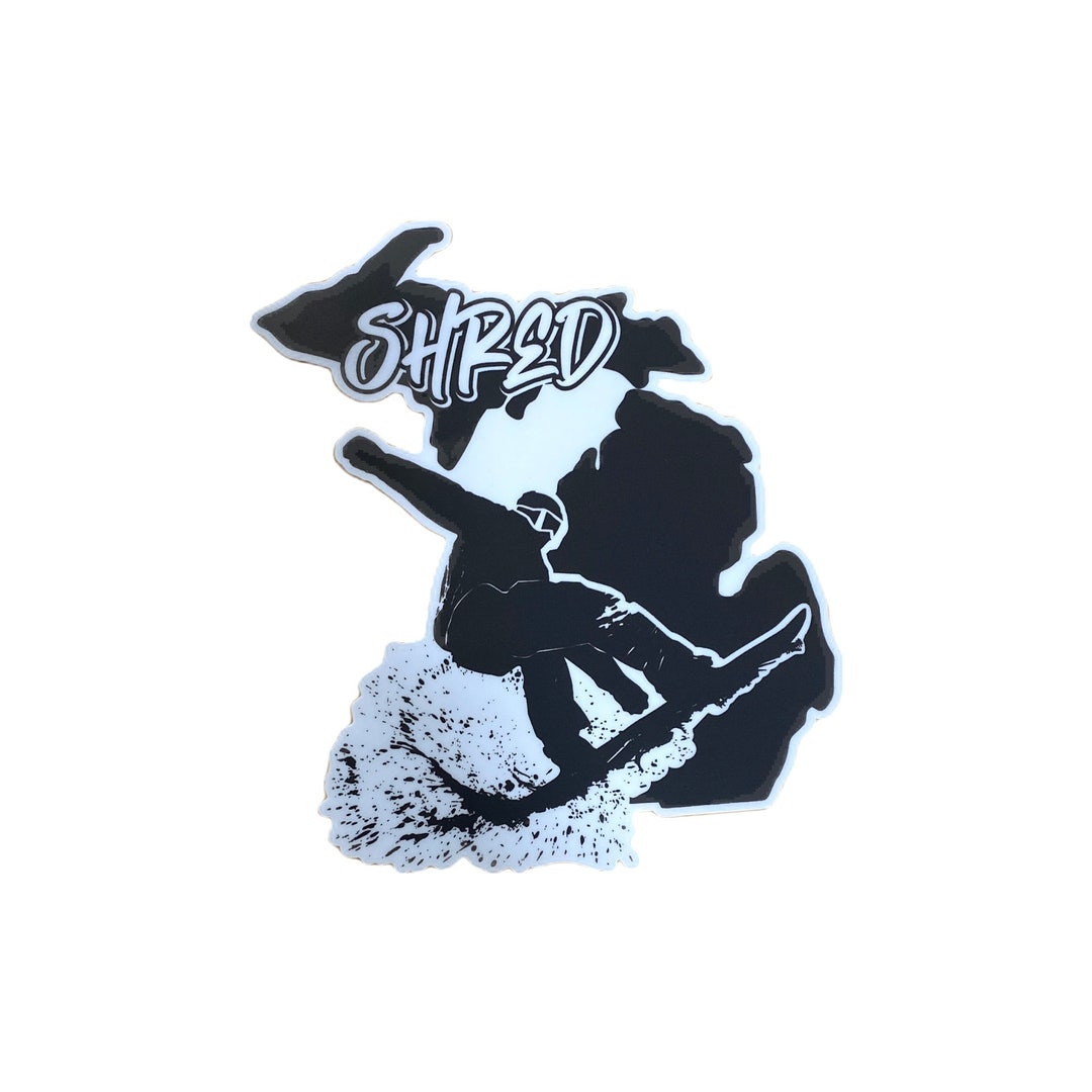 Michigan Snowboard-shred- Printed Decal Sticker - Etsy