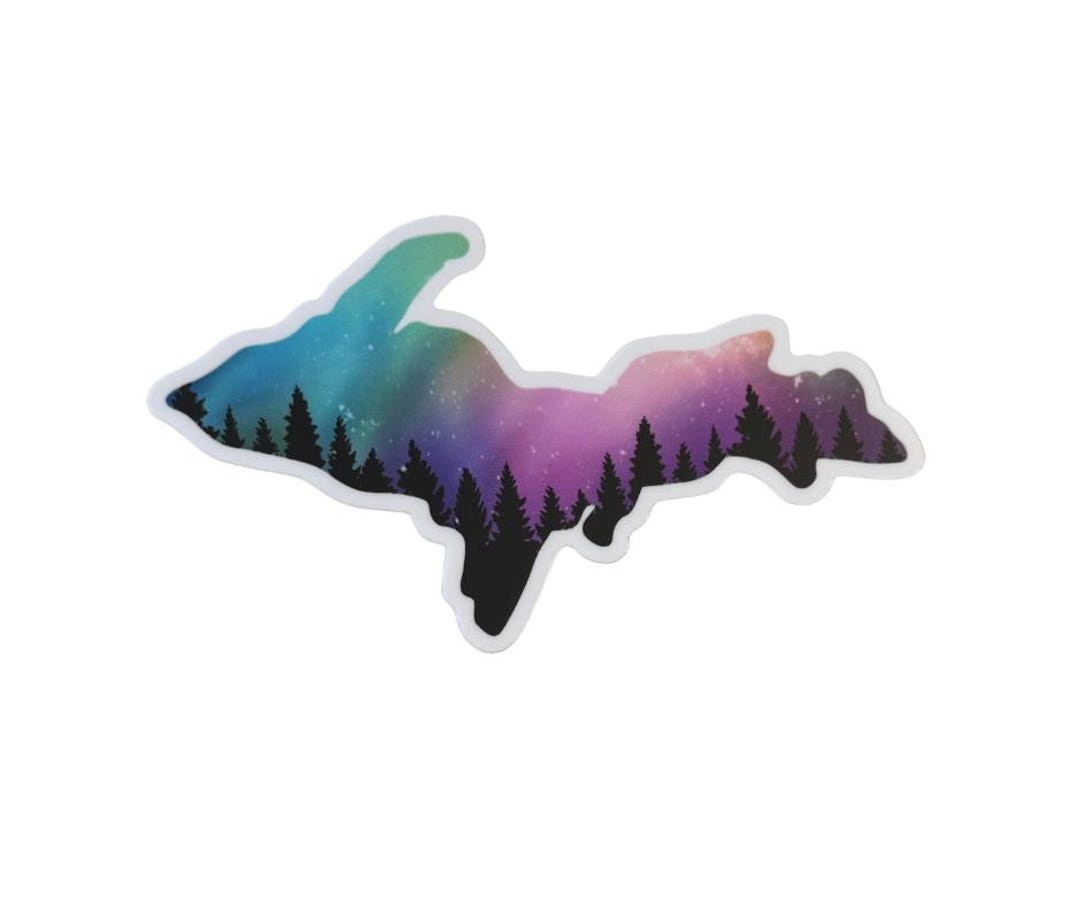 Michigan UP Northern Lights Decal - Etsy