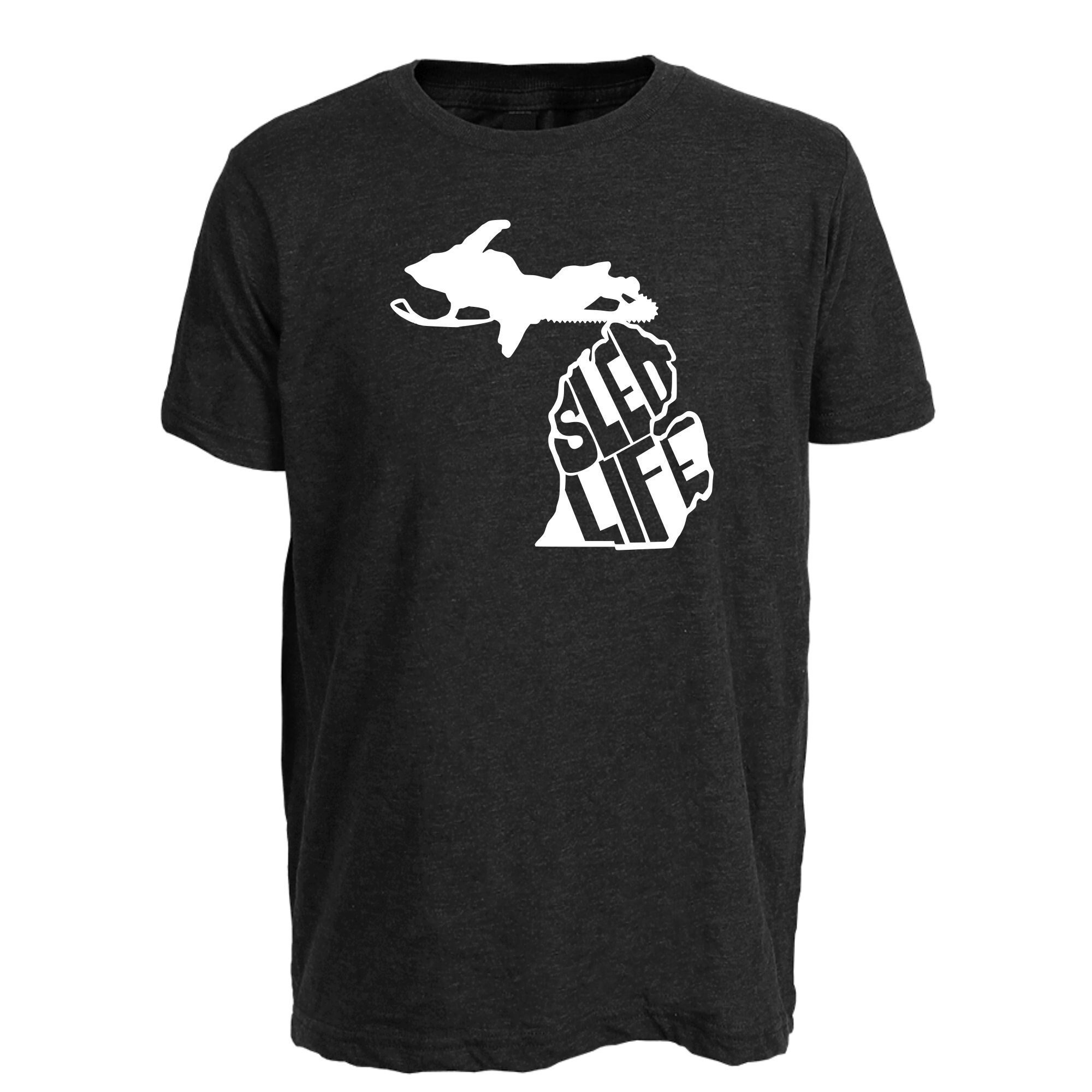 Michigan Snowmobile Tshirt Michigan Sled Life Sled Snowmobile-sled Life ...