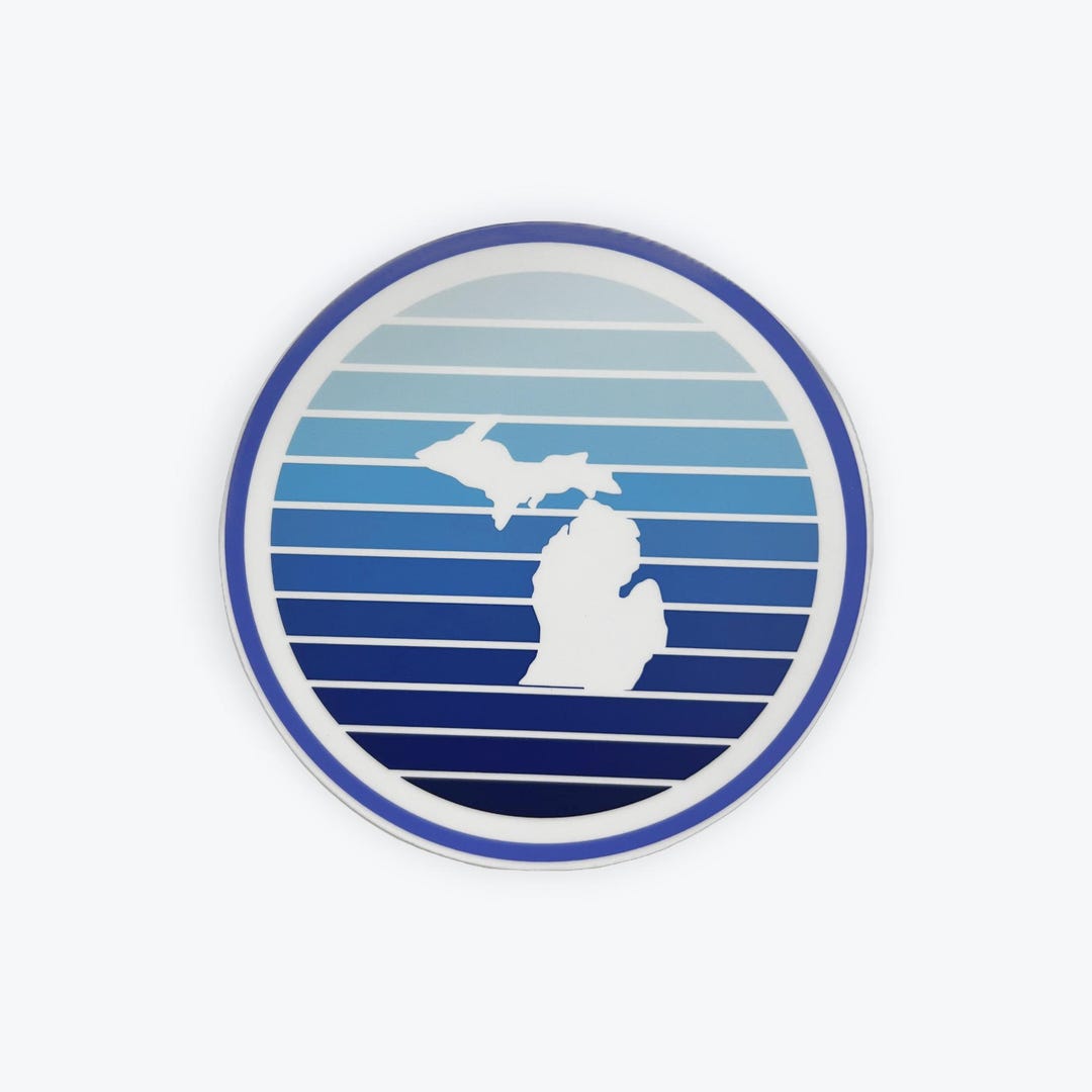 Michigan Blue Circle Decal - Etsy