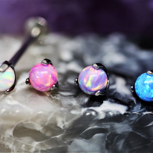 Titanium Lip Ring Opal Implant Grade Lip Jewelry Medusa | Etsy