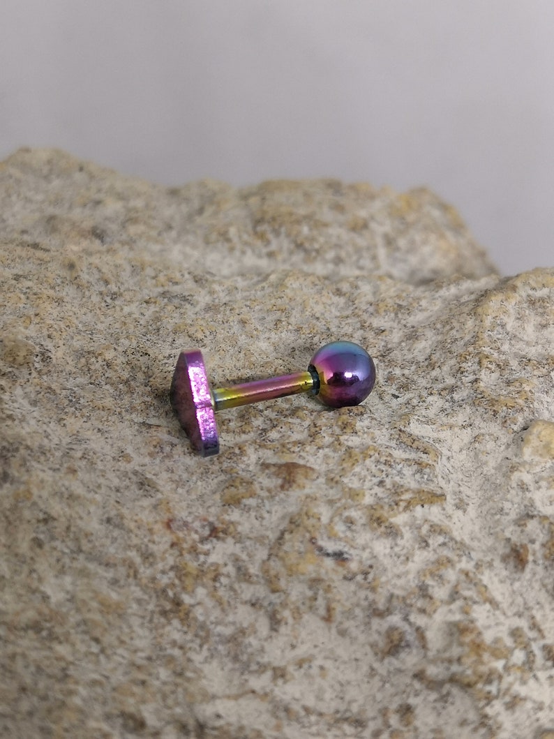 Plain Rainbow Triangle Cartilage/helix Ear Barbell Earring - Etsy