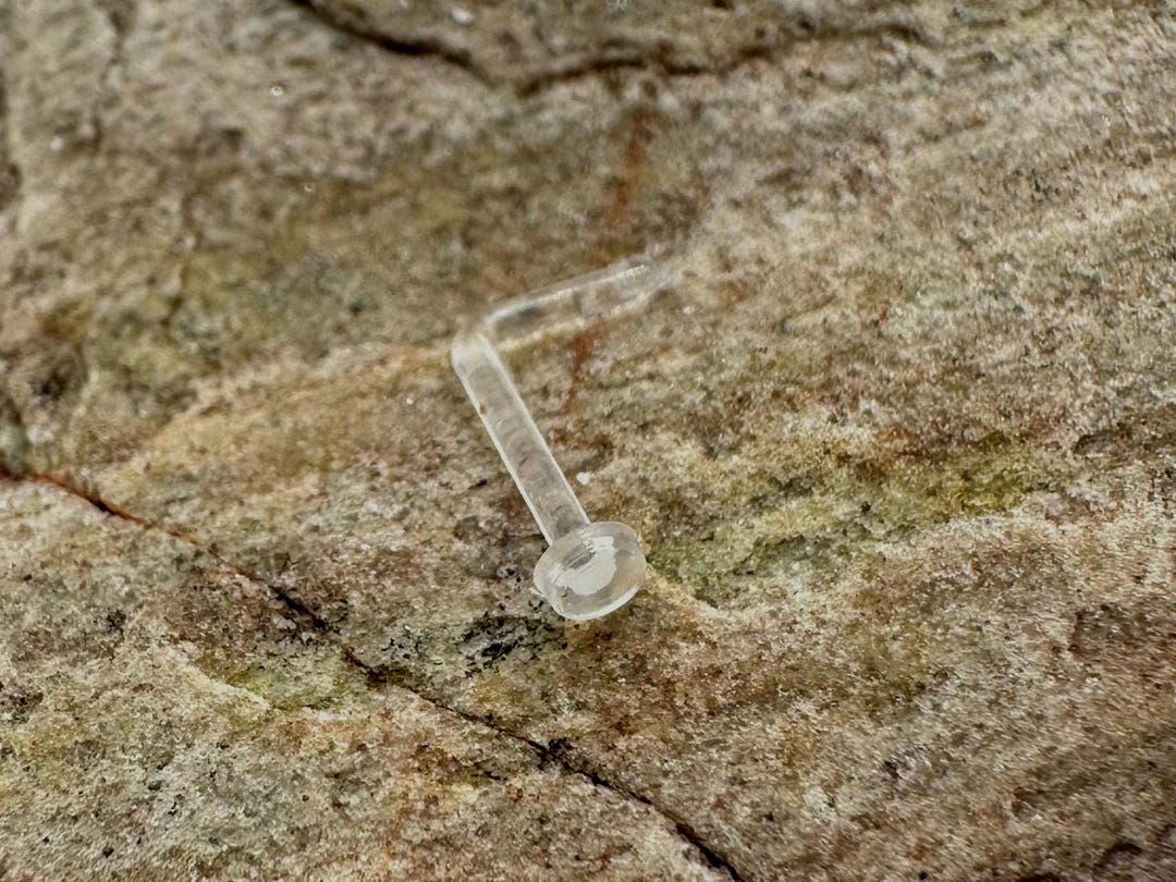 Clear Acrylic Nose Piercing Retainer | Hider Stud | Surgery Keeper | L ...