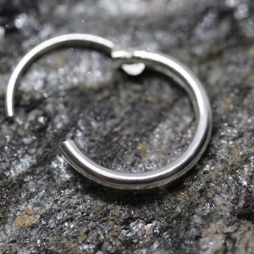 Nose Ring Sterling Silver Small 20g Silver Nose Ring Hoop - Etsy