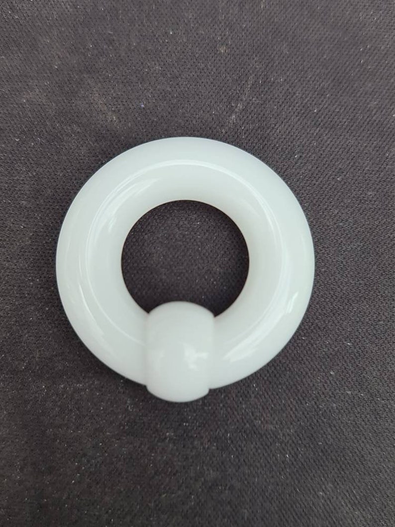 White Acrylic Heavy Gauge Ball Closure Ring Single Piece | Etsy