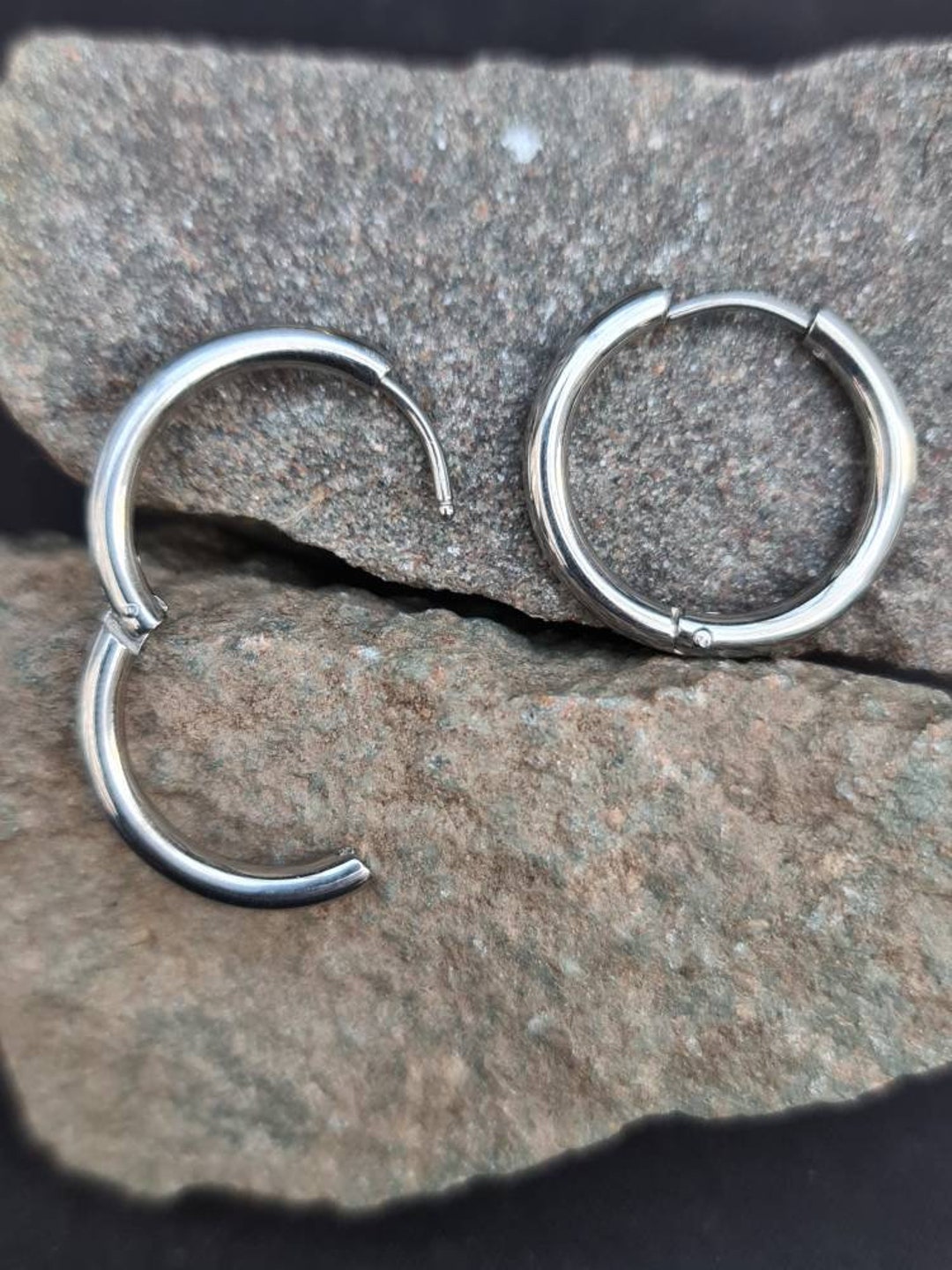 Surgical Steel Hinged Segment Ear Rings - Pair - UK Seller - Ear, Lip ...
