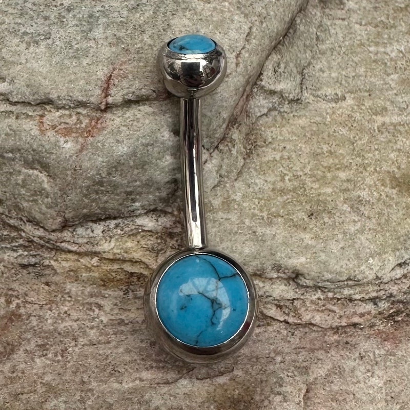 Belly Button Stone Aquamarine - Etsy UK