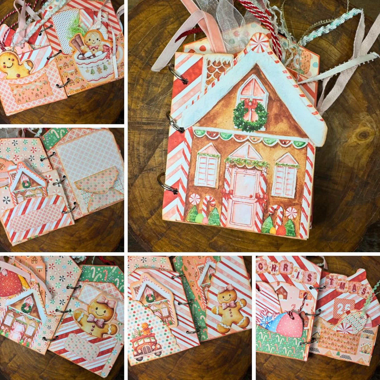 Festive Gingerbread Dreams Junk Journal Kit: Vintage-inspired Christmas ...