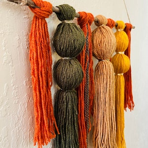 Handcrafted Yarn Art Wall Hanging Unique Decorative Fiber Art Boho ...