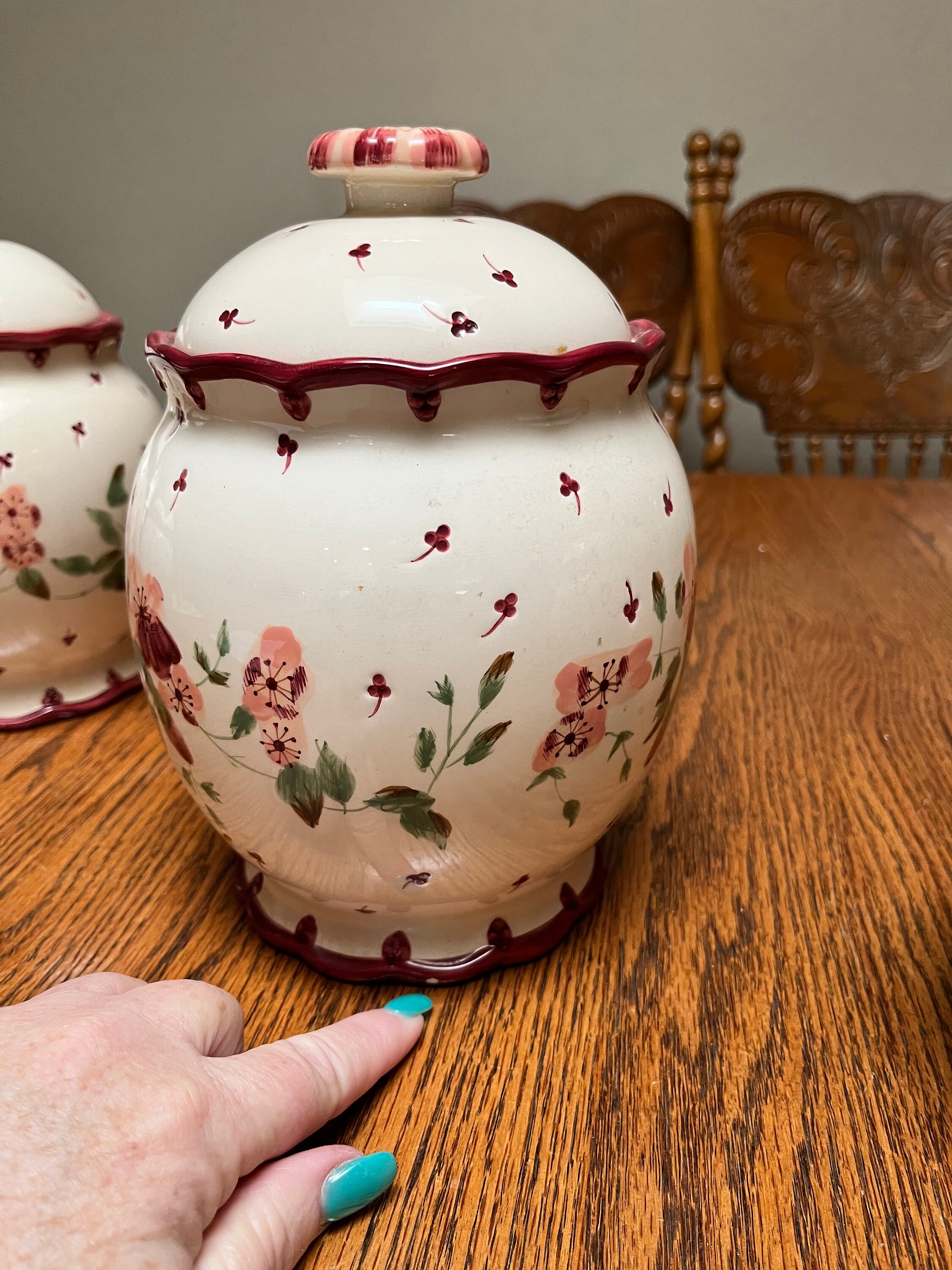 Vintage Charm: Laura Ashley Shabby Chic Kitchen Canister Set set of 4 ...