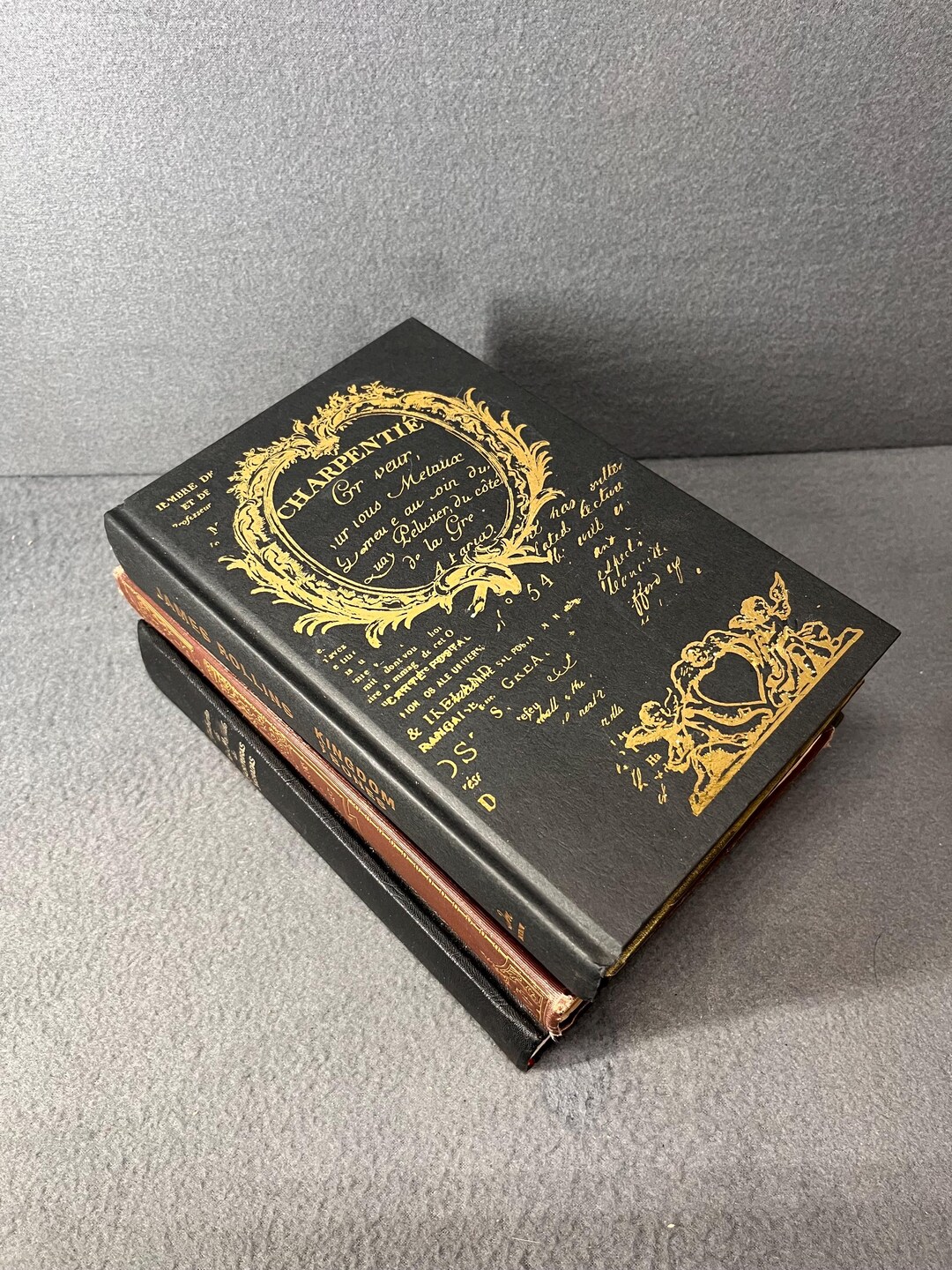 Vintage Decorative Book Stack for Home Decor, Stackable Books for ...