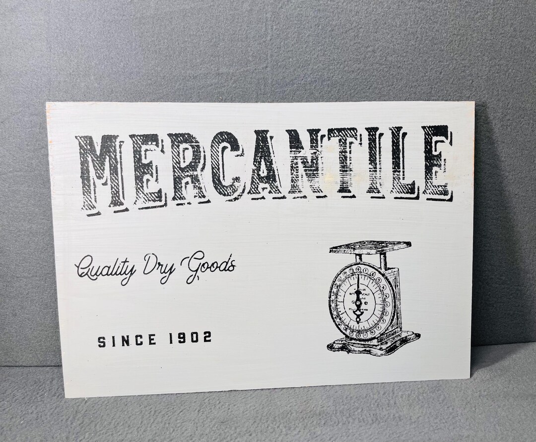 Handmade Rustic Mercantile Sign: Farmhouse Wooden Wall Art - Etsy