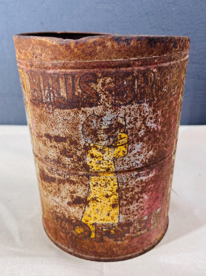 Vintage Hills Bros Rusty Coffee Can - Retro Kitchen Decor or Collector ...