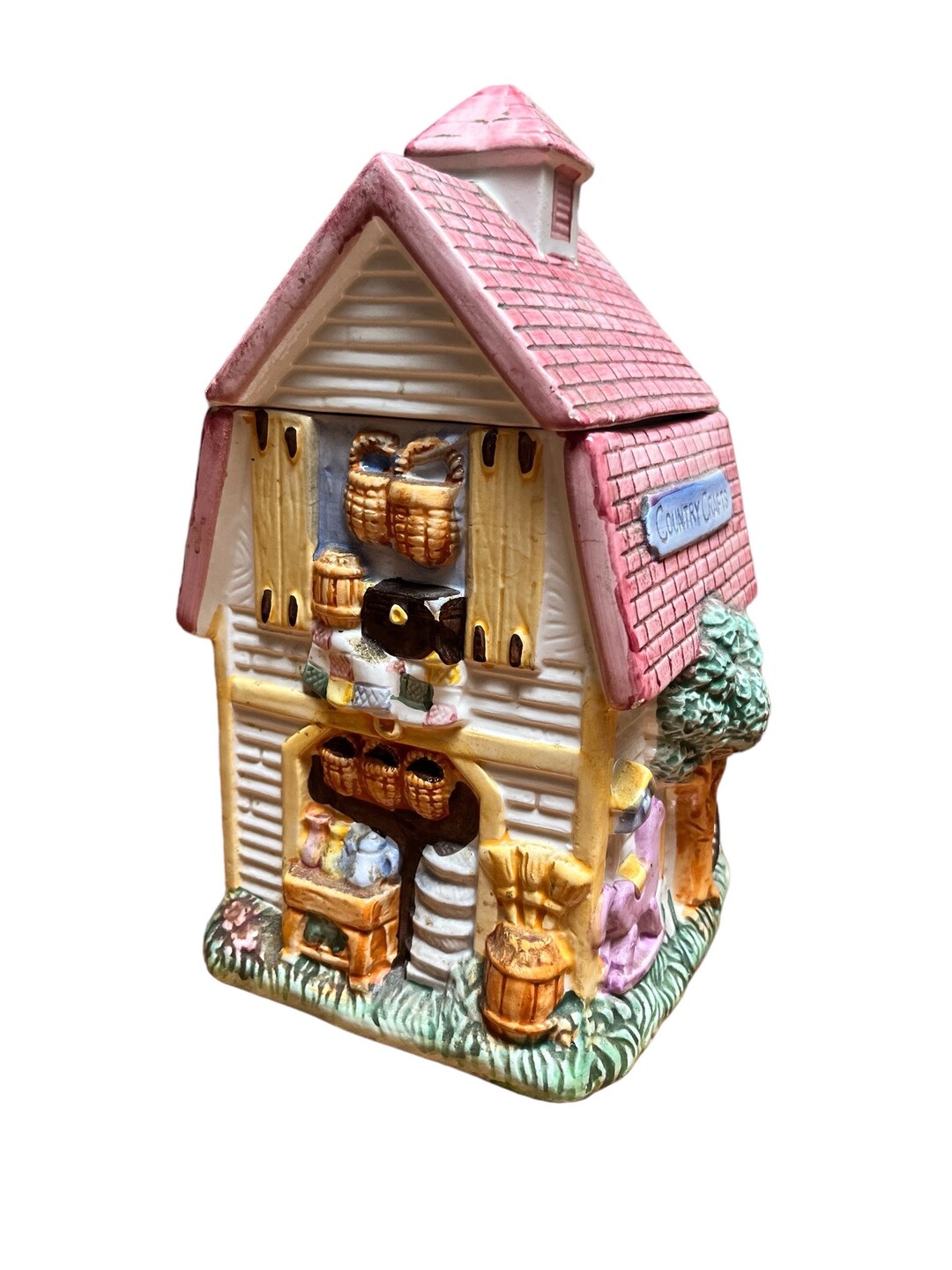 Handmade Country Crafts Cookie Jar Rustic Farmhouse Kitchen Decor ...