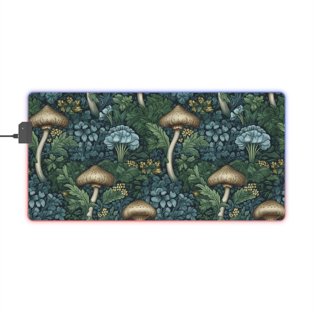 Mystical Mushroom Cottage Core Gaming Desk Pad Forest-inspired Gaming ...