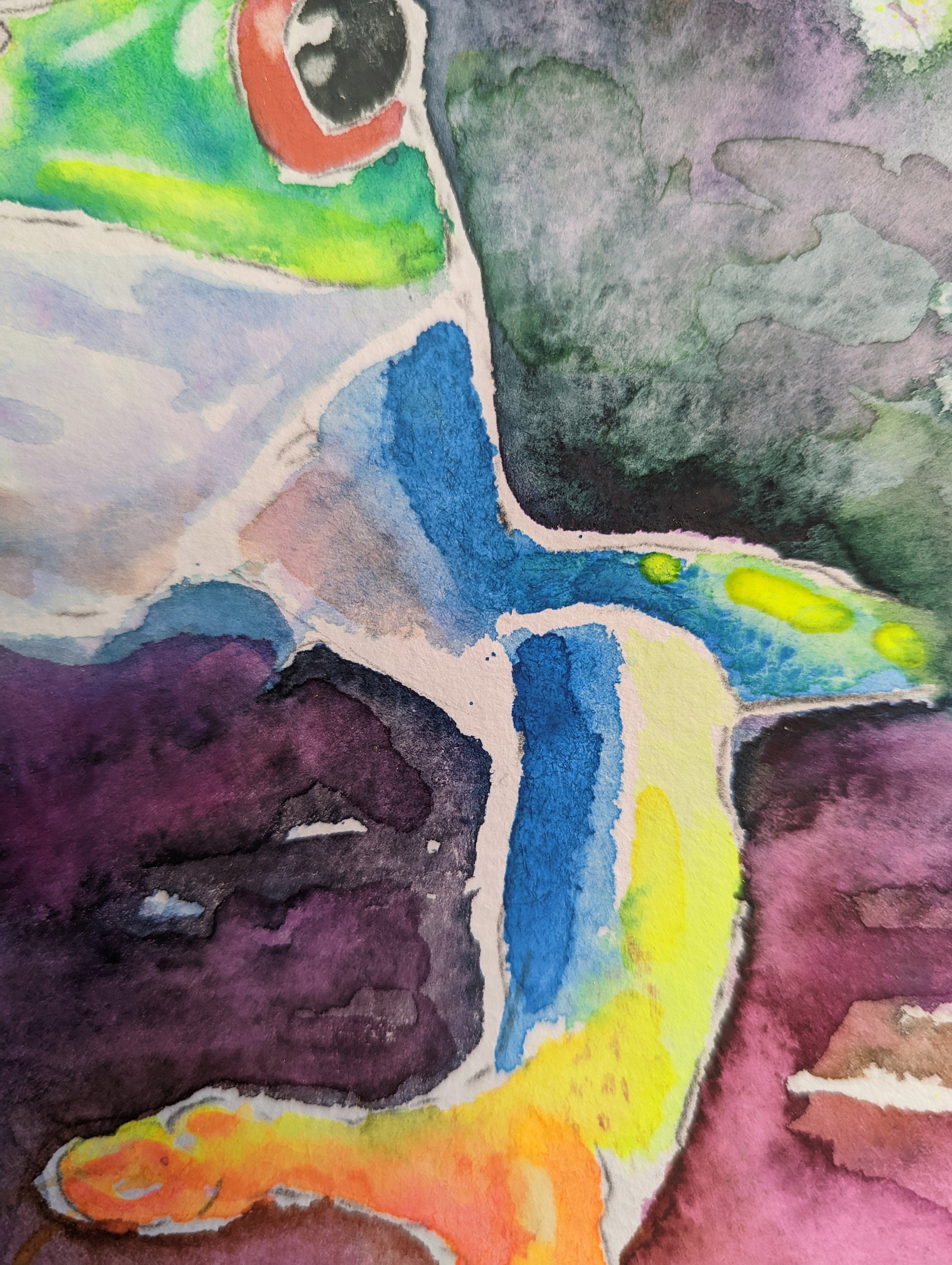 Frog Stack - a Watercolour Painting of Frogs Piled on Top of Eachother ...