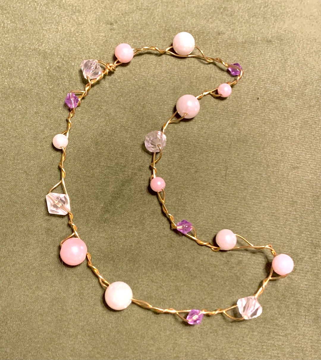 Crescent Moon Beaded Wire Craft / Hanging Decor / House Decor ...