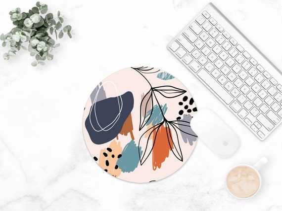 Modern line drawing mousepad Round mouse pad Mouse mat | Etsy