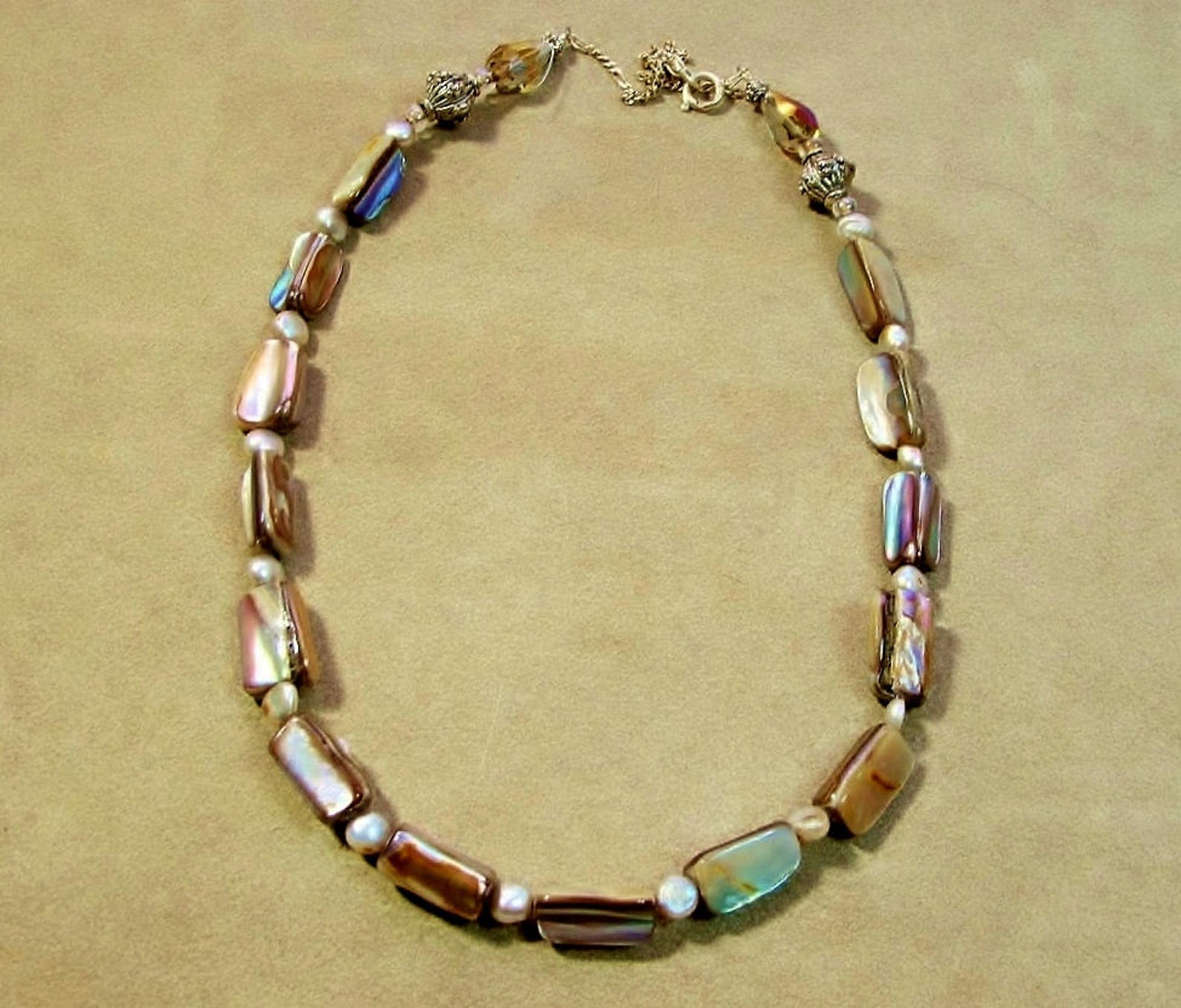 Collar de nácar Gris Nácar Perlas de agua dulce - Etsy España