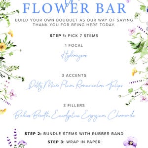 Customizable Flower Bar Sign - Etsy