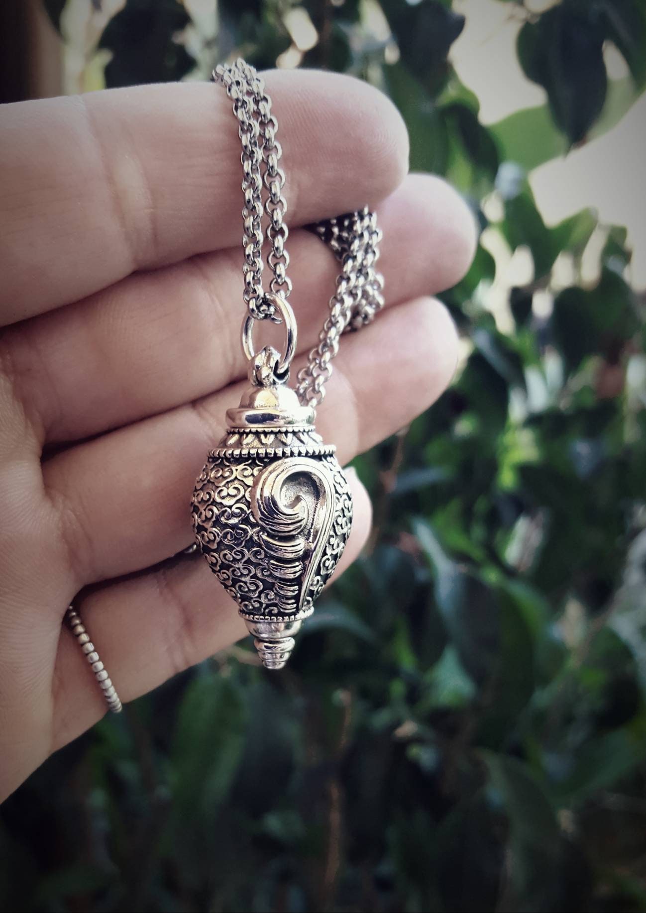 Large Vintage Inspired Sterling Silver Teardrop Urn Pendant | Teardrop ...