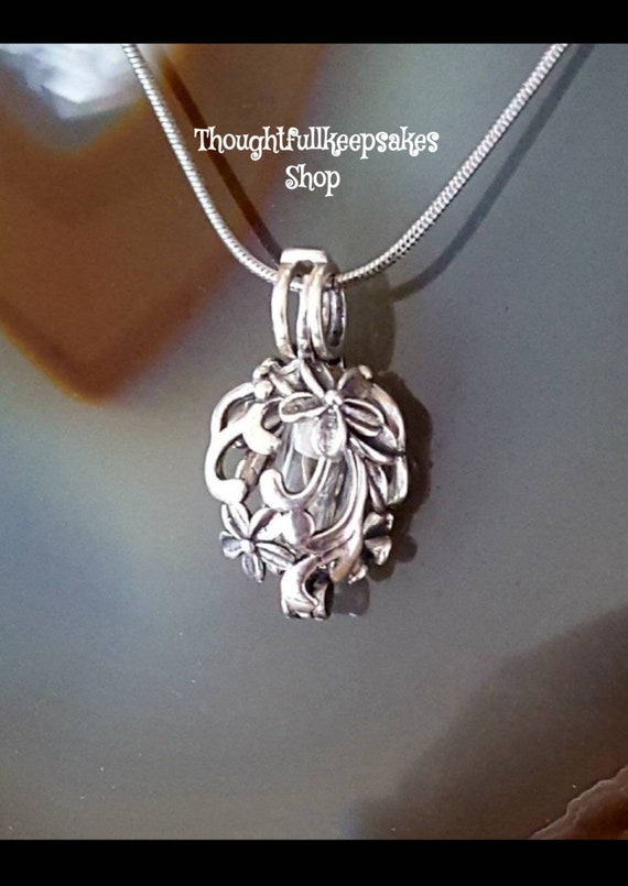 Sterling Silver Forget Me Not Flower Locket Forget Me Not | Etsy