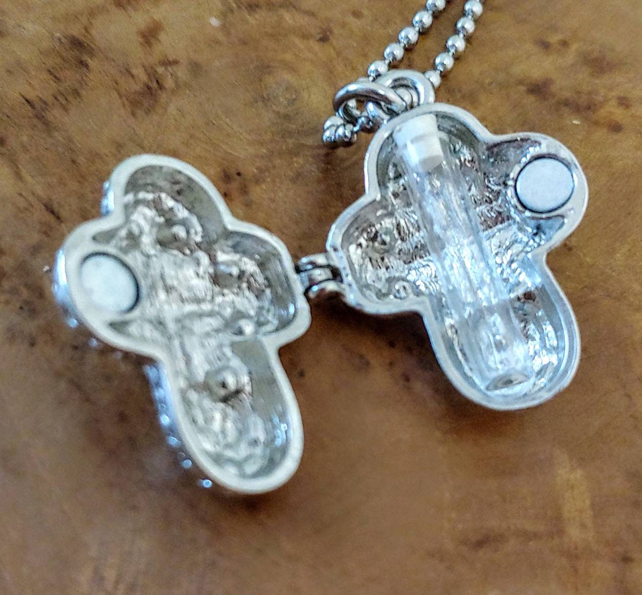 Celtic Cross Locket | Fillable Jewelry | Cross Urn Necklace | Holy ...