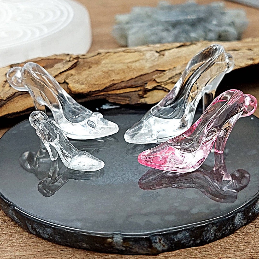 Slipper Charm High Heel Charm | Clear Acrylic Shoe Charm | Pink Shoe - Etsy