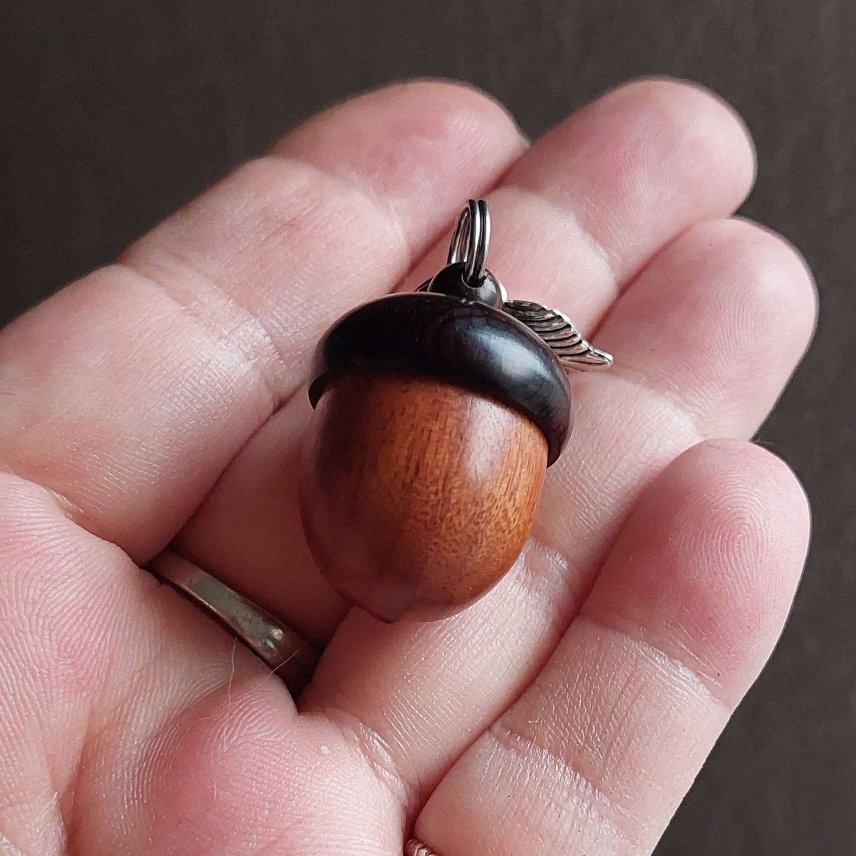 Hollow Wooden Acorn Locket Fillable Necklace | Keepsake Jewelry ...
