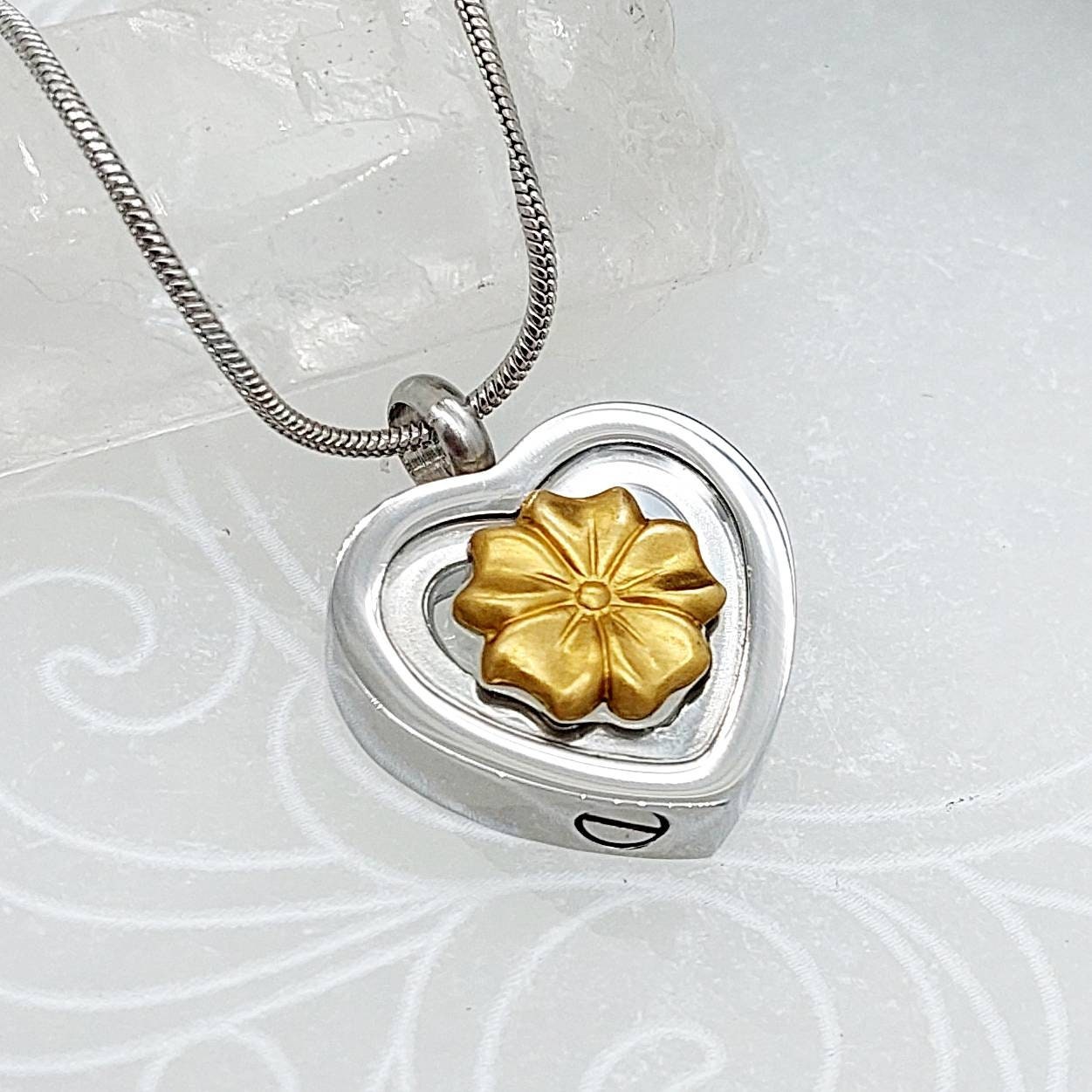 Forget Me Not Flower Urn Locket Necklace for Ash | Cremation Jewelry ...