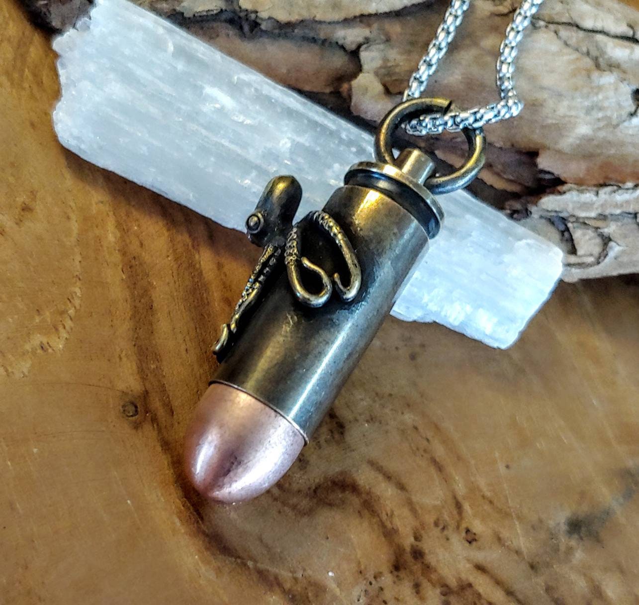 Octopus Necklace | Bullet Urn | Octopus Urn Necklace Cremation Jewelry ...