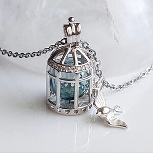 Sterling Silver Birdcage Locket, Cage Urn Necklace for Ashes, Cremation ...