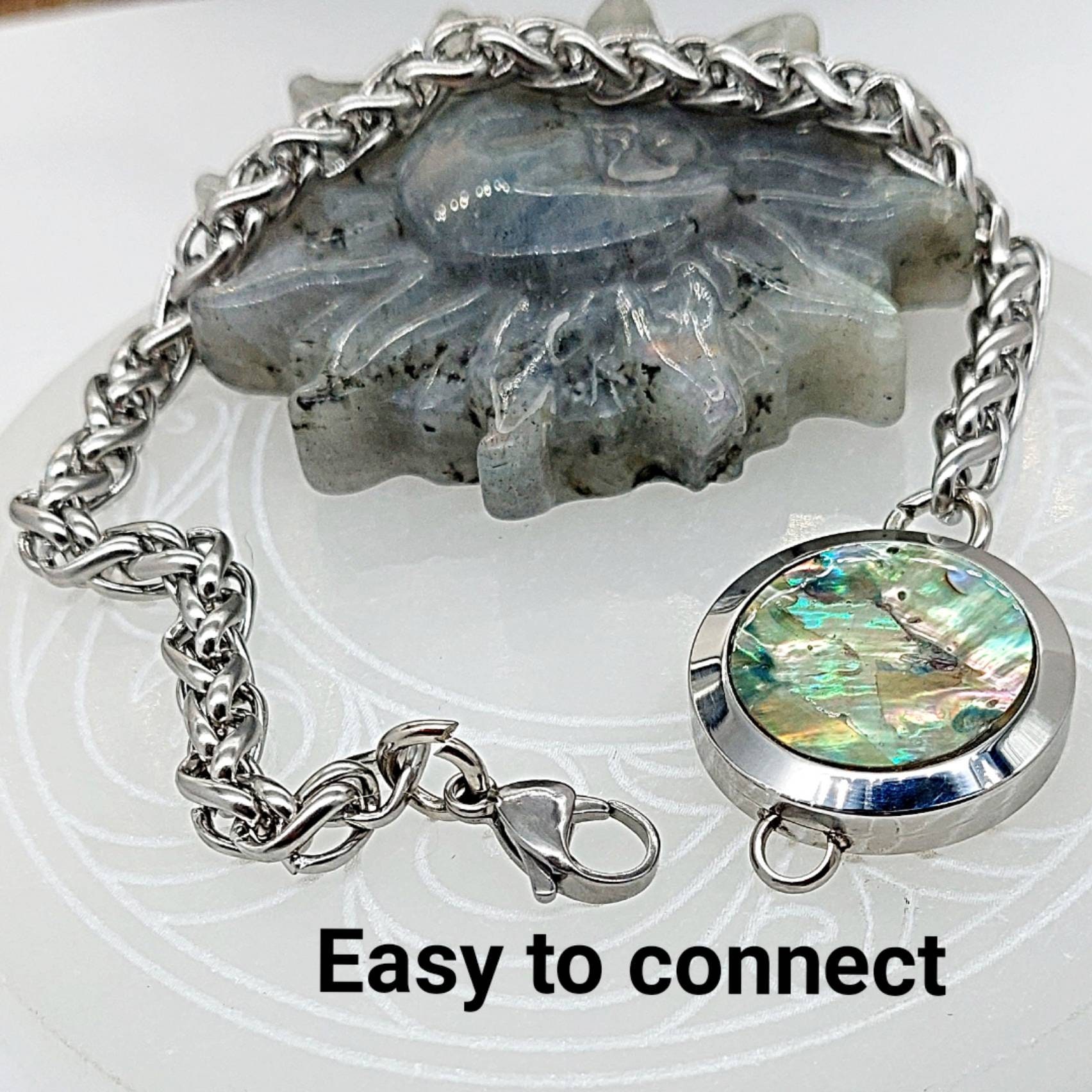 Abalone Shell Keepsake Urn Bracelet for Ashes or Lock of Hair ...