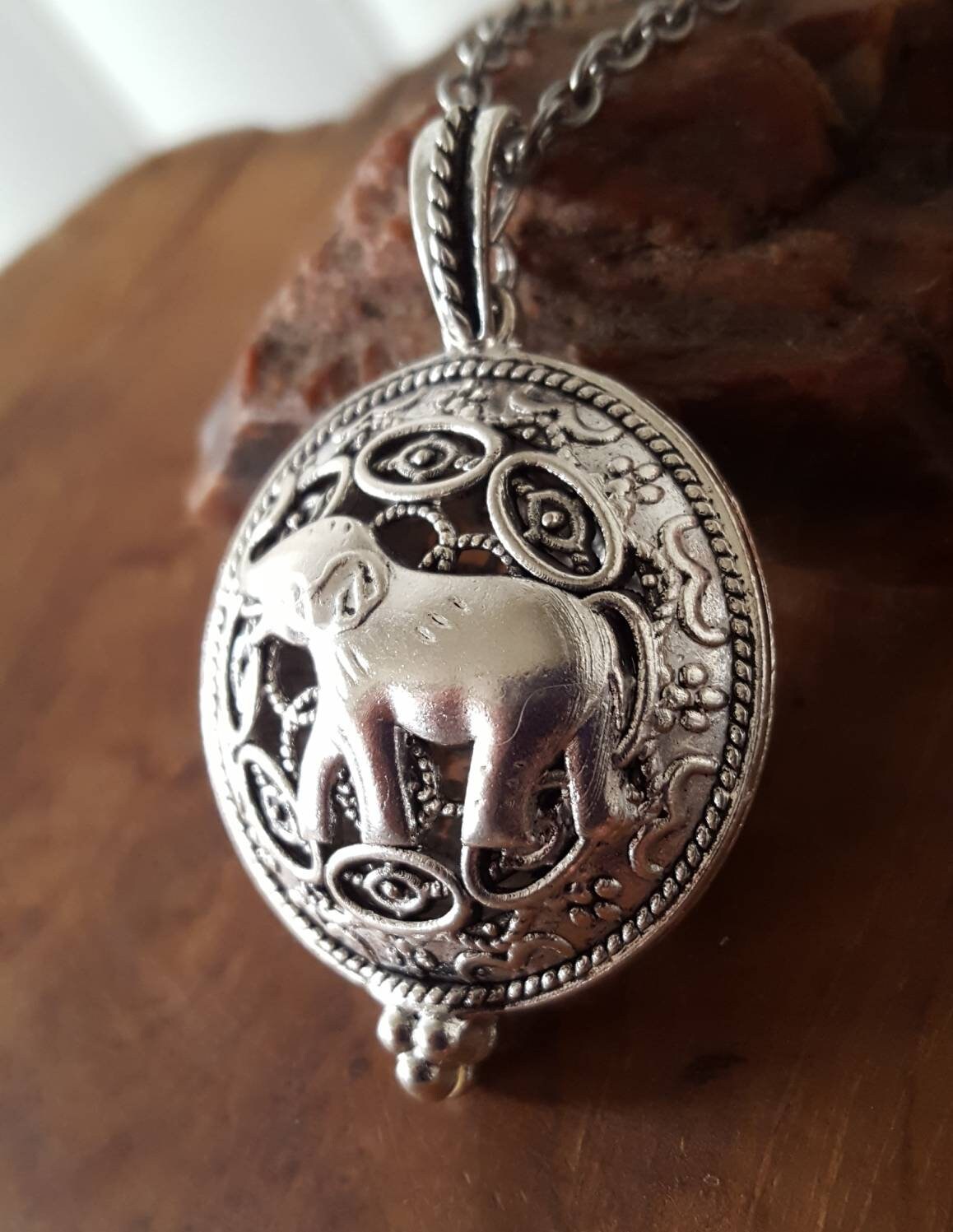 Elephant Locket | Elephant Urn Locket | Keepsake Jewelry Cremation ...