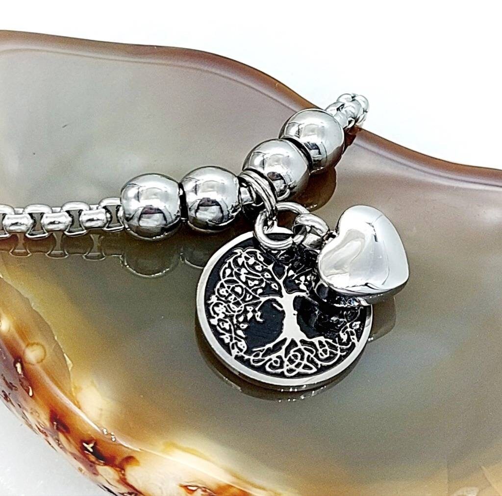 Celtic Tree of Life Urn Bracelet for Ashes | Memorial Ash Holder ...