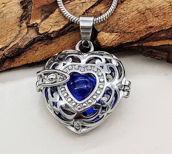 Stainless Steel Heart Locket Ashes Necklace Cremation - Etsy